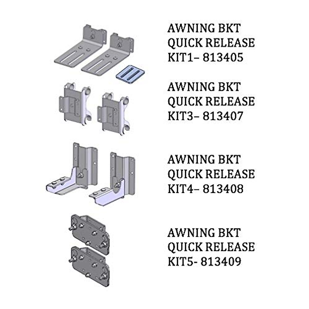 ARB 813405 Awning Bracket Quick Release Kit 1, Compatible for All ARB Awning Models