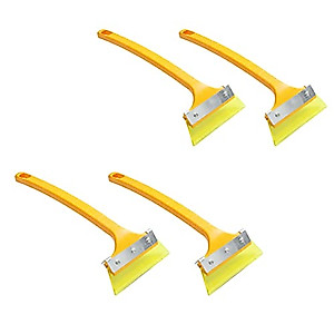 Outdoor Refrigerators 4pcs Snow Deicing Shovel Scratch Free Snow Ice Scraper Car Windshield Auto Window Windshield Snow Scraper for Car SUV Truck Vehicles Stainless Steel Refrigerator