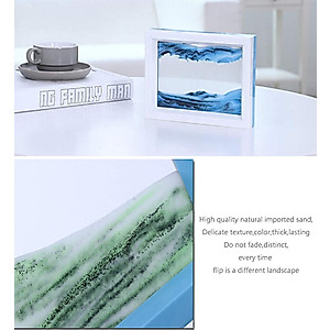 LYPGONE Moving Sand Art Picture Dynamic Sand Picture Flowing Sand Picture Desktop Art Toys Voted Best Gift!(Ocean Heart)