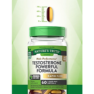 Nature's Truth Testosterone Supplement for Men | 60 Softgels | Non-GMO and Gluten Free Formula