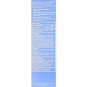 Neutrogena T/Sal Therapeutic Shampoo for Scalp Build-Up Control with Salicylic Acid, Scalp Treatment for Dandruff, Scalp Psoriasis & Seborrheic Dermatitis Relief, 4.5 fl. oz (Pack of 2)