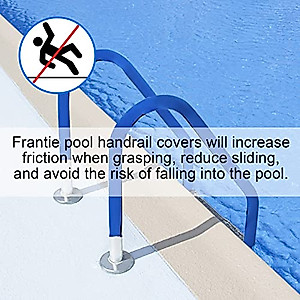 Frantie Swimming Pool Handrail Cover, 8 Feet Zipper Slip Resistant Rail Grip for Swimming Pool Hand Railing Cover