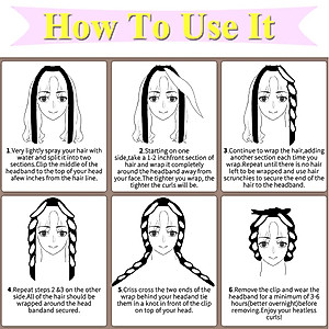 Heatless Hair Curlers Heatless Curls To Sleep In Overnight Heatless Curling Rod Headband Velour No Heat Hair Curlers Headband Soft Cotton Hair Rollers Curling Ribbon Rods for Long Hair