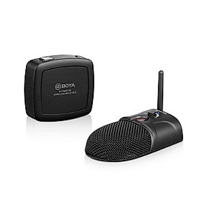2.4GHz Wireless Conference Microphone, BOYA BY-BMW700 Omnidirectional USB Meeting Mic Table Top Desktop Microphone with 360° Pick Up Range Ideal for Video Conference, Seminars,Corporate Events