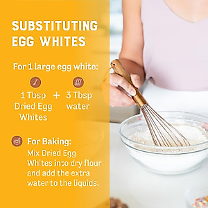 Judee's Gluten Free Dried Pasteurized Egg White Protein Powder 8 oz - USDA Certified Non-GMO - Gluten-Free, Nut-Free - Single Ingredient - Made in USA