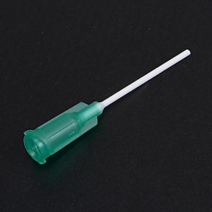 uxcell 50 Pcs 18G Plastic Dispensing Needles, 1" PP Glue Needle Tube Blunt Luer Lock Tips with PP Flexible Needle for Liquid Glue Gun, Green