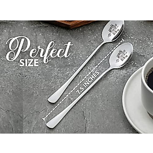 Engraved Ice Cream Spoon Gifts for Couple on Anniversary, 2 Pcs Personalized Coffee Spoon Stainless Steel, To a Lifetime of Ice Cream Together, Couple Gifts for Him and Her on Valentines Day