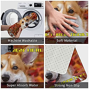 Custom Rug Pad Personalized Your Own Image Text Photo Welcome Doormat Rubber Backing Area Rugs Floor Mats Non Slip Carpet for Foyer Front Porch Back Door Patio 16"x24"