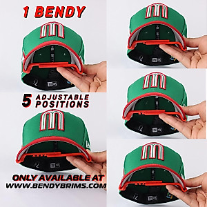 Bendy Brims Adjustable Hat Brim Bender - Baseball Cap Curver for Men - Red