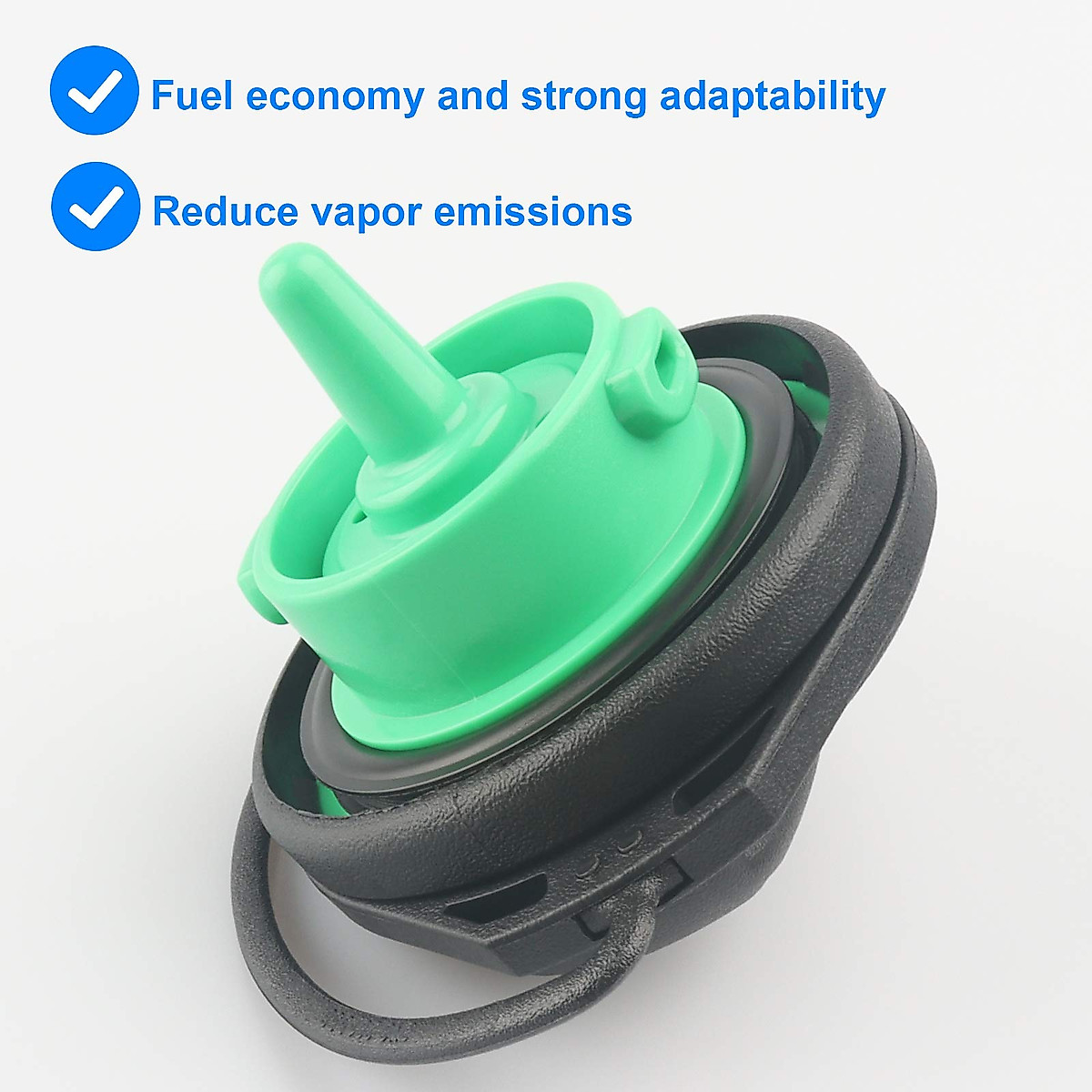 Gas Cap, Fuel Tank Cap Replace 3C8-201-550-E, 3C8201550E, 3C0-201-550-N, 3C0201550N Compatible with Volkswagen - 2006-2010 VW Passat, 2009-2017 VW CC, 2007-2016 VW Eos, 2009-2017 VW Tiguan, More