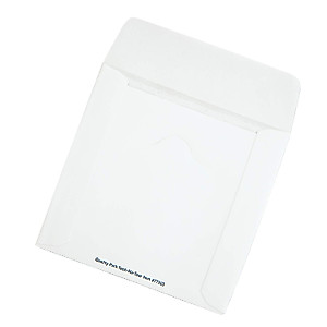 Quality Park Tech-No-Tear CD/DVD Sleeves, White, Pack Of 100 (77203)