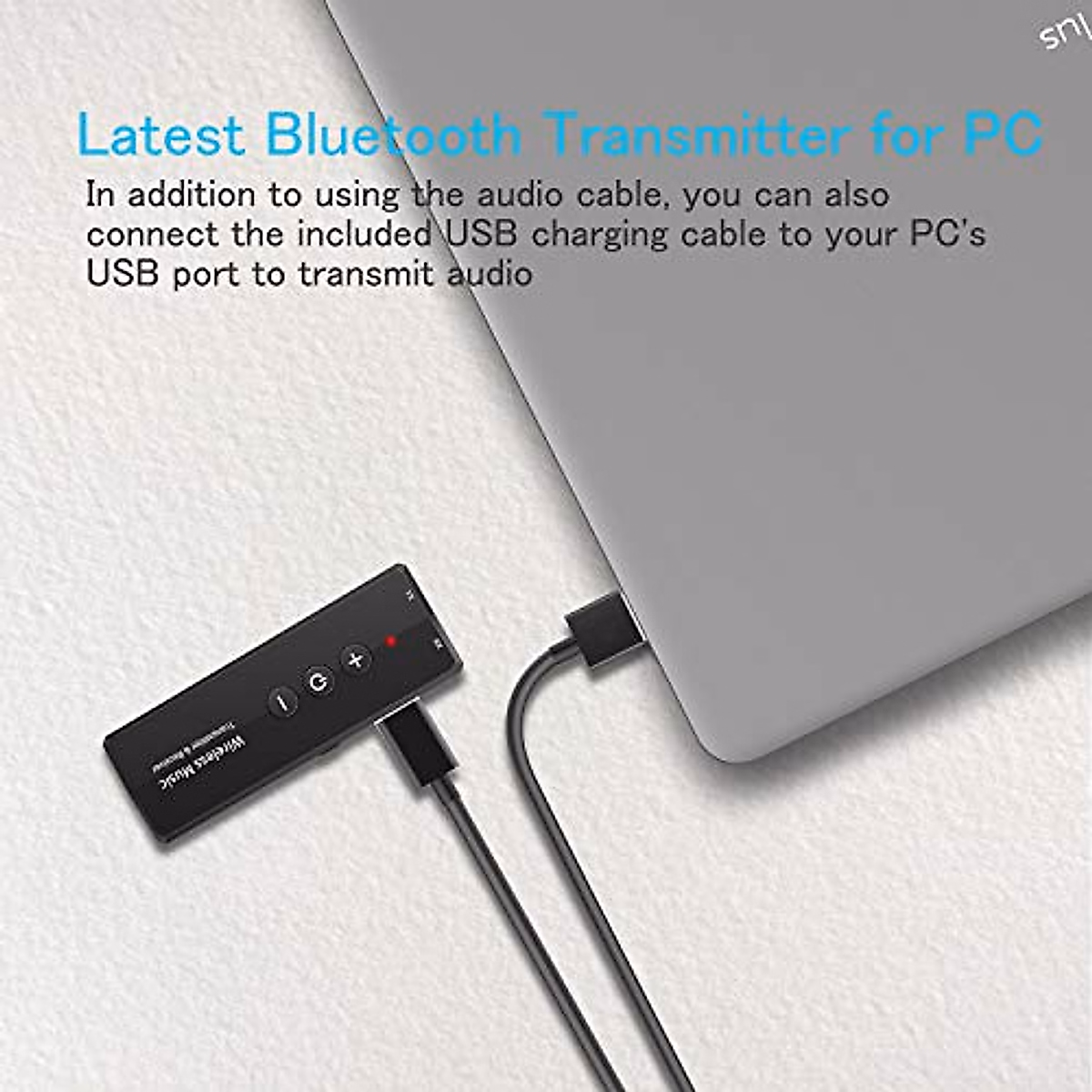 Bluetooth 5.0 Transmitter 3-in-1, Portable Wireless Bluetooth Transceiver Adapter, Rechargeable Bluetooth Transmitter for TV, Bluetooth Audio Receiver for Car System