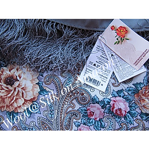 Women's scarves Woolen Shawl Natural Pavlovo Posad Ladies Fashion Russia