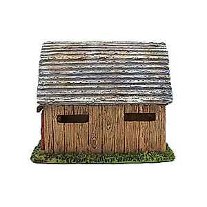NW Wholesaler Fairy Garden Miniature Barn House with Working Door - 7 Inch Fairy Garden Home Detailed Fairy Garden House with Working Door