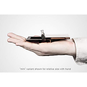 MONOLIX Slim Engagement Ring Box, Thin Unique Sliding Lid, Elegant Discreet Secret Surprise Marriage Wedding Proposal Case (Black, Mini)