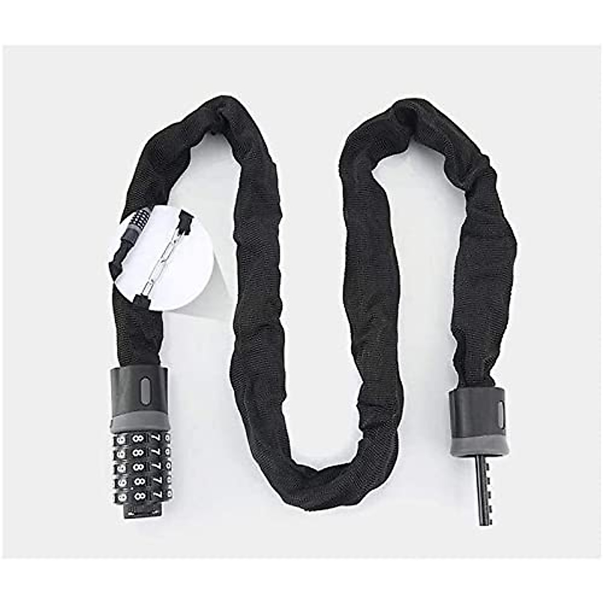 VIGAT Bicycle Lock, Mountain Bike 5-Digit Combination Lock, Anti-Theft Lock, Chain Lock, Suitable for Electric Motorcycles, Gates(Size:150cm)