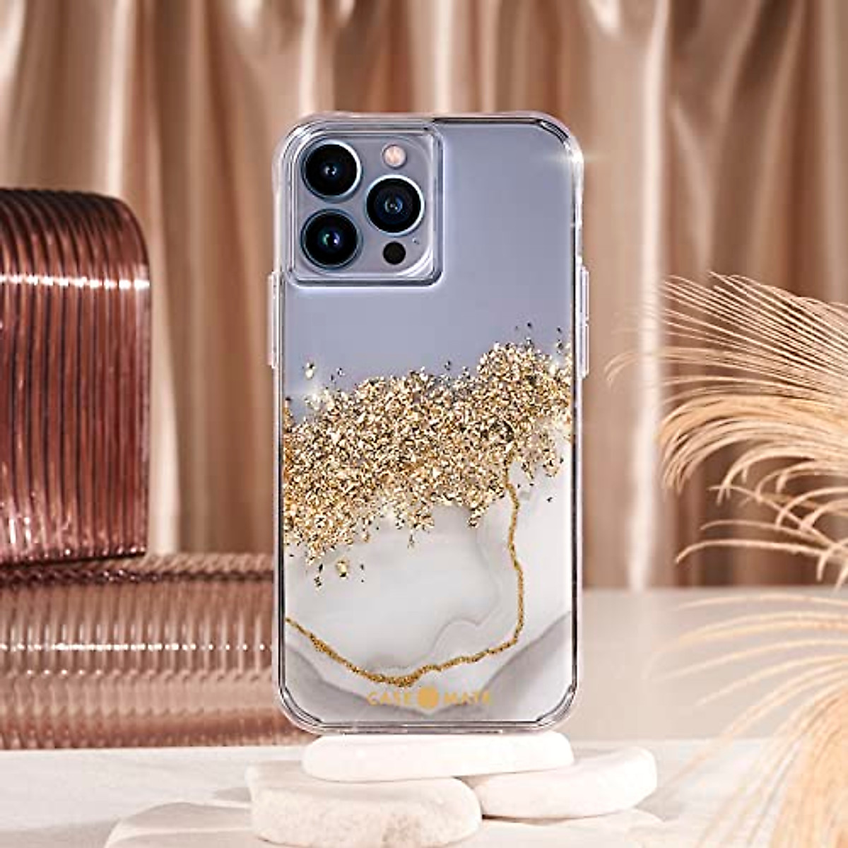 Case-Mate iPhone 13 Pro Case - Karat Marble [10ft Drop Protection] [Wireless Charging Compatible] Luxury Cover with Cute Bling Sparkle for iPhone 13 Pro 6.1", Anti-Scratch, Shock Absorbent, Slim Fit