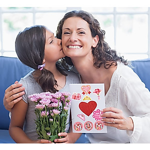 Funnlot Mothers Day Stickers Happy Mothers Day Stickers 348PCS Mothers Day Stickers for Kids Mothers Day Labels for Envelope Card Decorations Boxes Party Favor