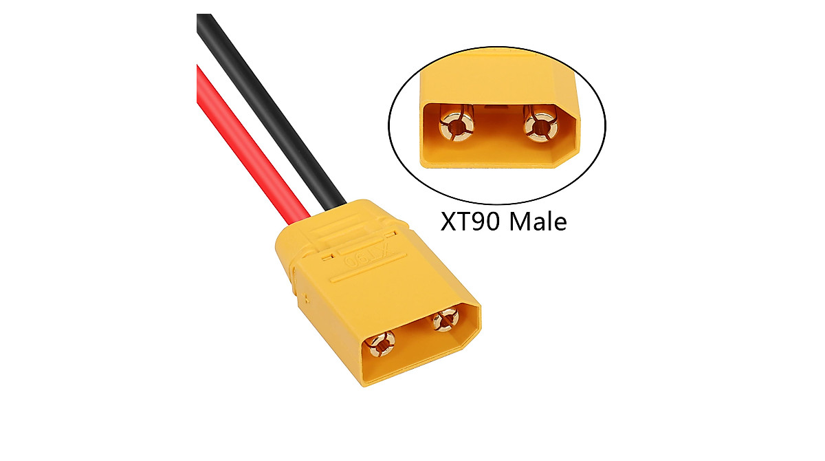 XT90 to 45A Connector Adapter Cable - 12AWG, 0.3M