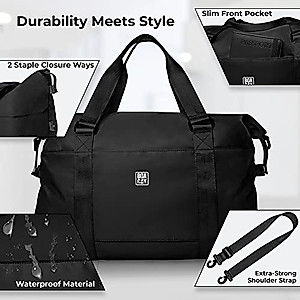 BOACAY Travel Duffle Bag for Women & Men - Weekender, Overnight & Gym Bag - Mommy Large Tote - Carry on for Airplane with Wet Pocket & Luggage Sleeve