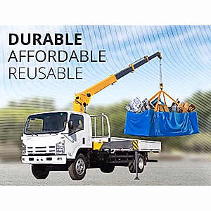 Skywin- Dumpster Bag, 2 Pack Reusable Yard Waste Bags, Foldable Yard Waste Container, Trash Bag for Waste Management, Multiple Times Use During Renovations, Can Hold Up to 3,500 lbs