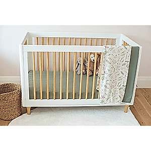 Pobibaby - Single Solid Premium Fitted Baby Crib Sheets for Standard Crib Mattress - Ultra-Soft Cotton Blend, Safe and Snug, and Stylish Solid Crib Sheet (Sage Green)