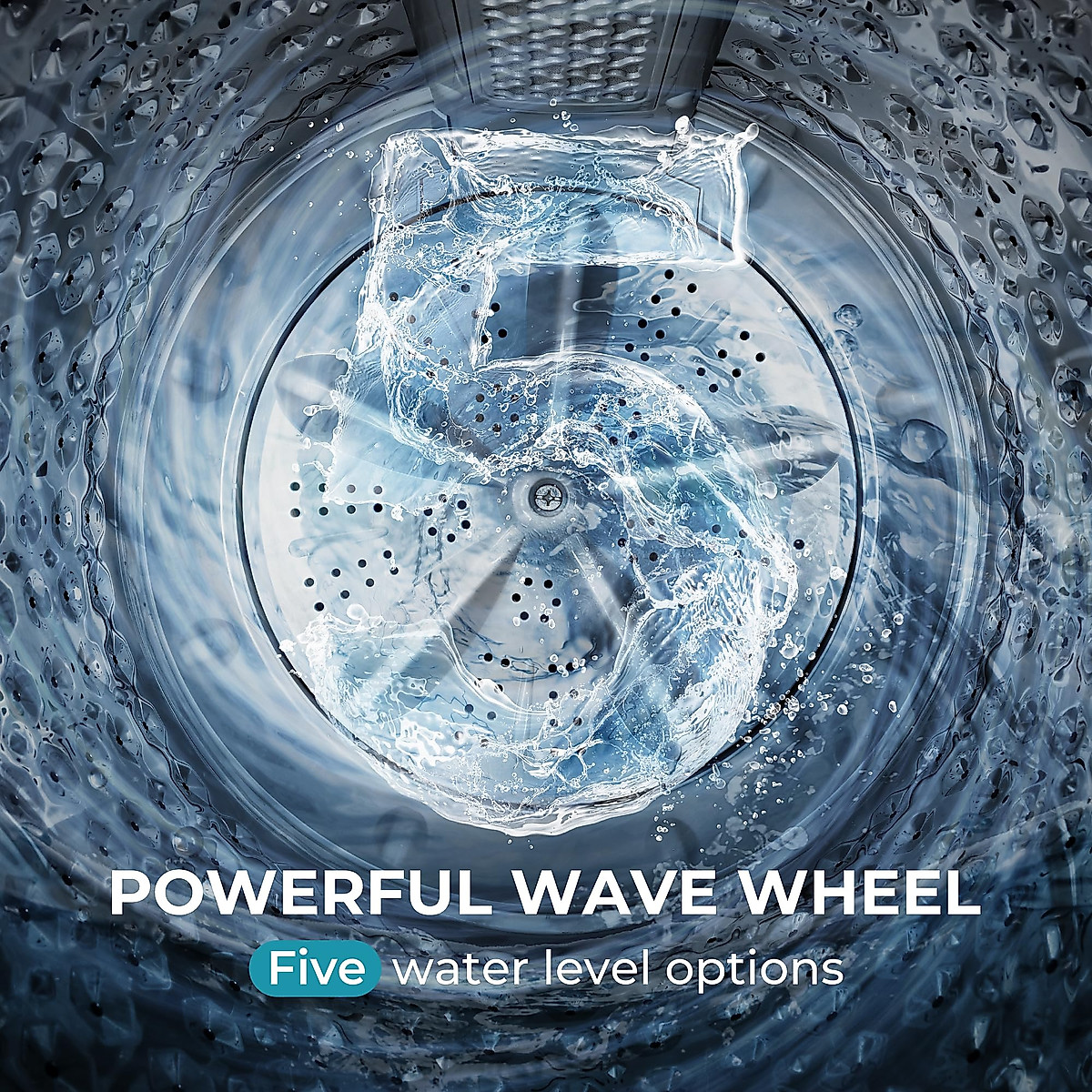 Euhomy 1.03cu.ft Portable Washer, 8.8LBS Capacity Small Portable Washing Machine with 10 Programs 5 Water Levels, Drain Pump and LED Display,Compact Washer for Apartments, RVs, Homes, Light Gray