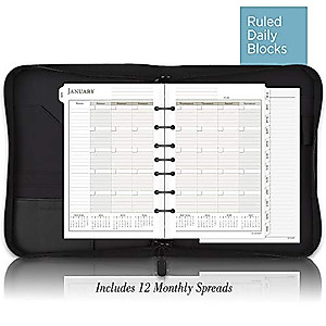 AT-A-GLANCE Genuine Leather Undated Starter Set, Desk Size, Black (031-0540-05)