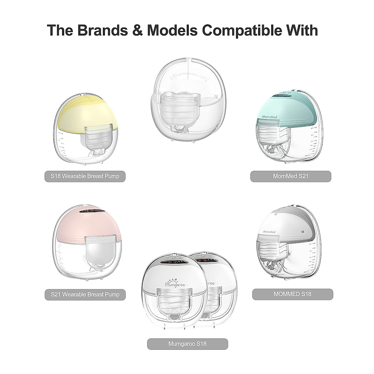 Wearable Breast Pump Accessories Replacement Parts Flange 24mm Compatible with MOMMED S21 S18