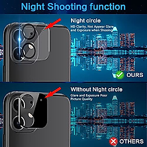 2 Pack iPhone 11 Privacy Screen Protector with 2 Pack iPhone 11 Camera Lens Protector, Anti Spy 9H Hardness Tempered Glass Privacy Screen iPhone 11, Bubble Free Easy Installation 6.1 Inch [2+2 Pack]