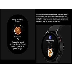 Samsung Electronics Galaxy Watch 4 40mm Smartwatch with ECG Monitor Tracker for Health Fitness Running Sleep Cycles GPS Fall Detection Bluetooth US Version - (Renewed) (Black)