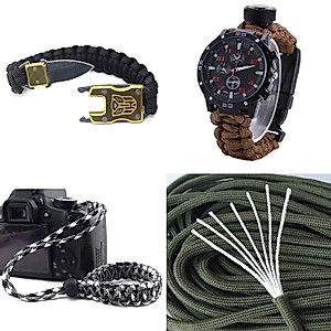 Hileyu Parachute Cord 24 Colors 10 Feet Paracord Cord 550 Multifunction Type III Paracord Ropes 550lb Survival Paracord Random Combo Crafting Kit 7 Strand Cord Tent Rope Outdoor Survival Rope