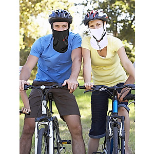 SATINIOR 6 Pieces Ski Mask Full Face Cover UV Sun Protection Balaclava Summer Ice Cooling Neck Gaiter for Men Outdoor Cycling(Black, Dark Grey, Navy Blue, White, Army Green, Royal Blue)