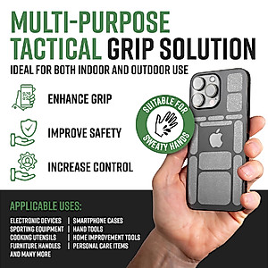 13 Pcs Rubber Grip Tape, Clear Grip Tape, Cell Phone Grip Tape Compatible with iPhone Rubberized Tape Clear Phone Grip Stickers by Dragon Grips, 1 Pk