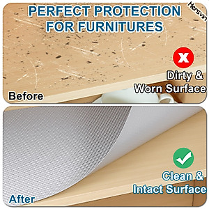 Hersvin Shelf Liner, 24" x20' Non-Adhesive Drawer Liners EVA Kitchen Cupboard Cabinet Covering Undersink Mat Washable Fridge Lining Paper for Home Office (Light Gray/Dot)