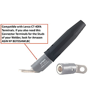 350 Amp Welding Electrode Holder Lead Assembly - LC40 Connector - 1/0 AWG cable (15 FEET)