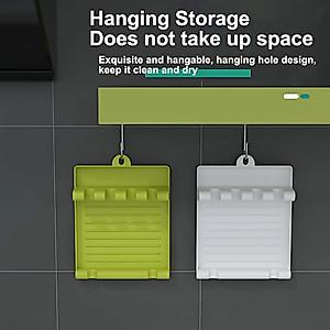 2 Pack Utensil Rest for Stove Top, Spatula/Ladle/Spoon Rest with Drip Pad & Pot Lid Holder Stand for Kitchen, Cooking Utensil No Drip Holder, Multifunction Kitchen Spatula Rack with Lid Holder