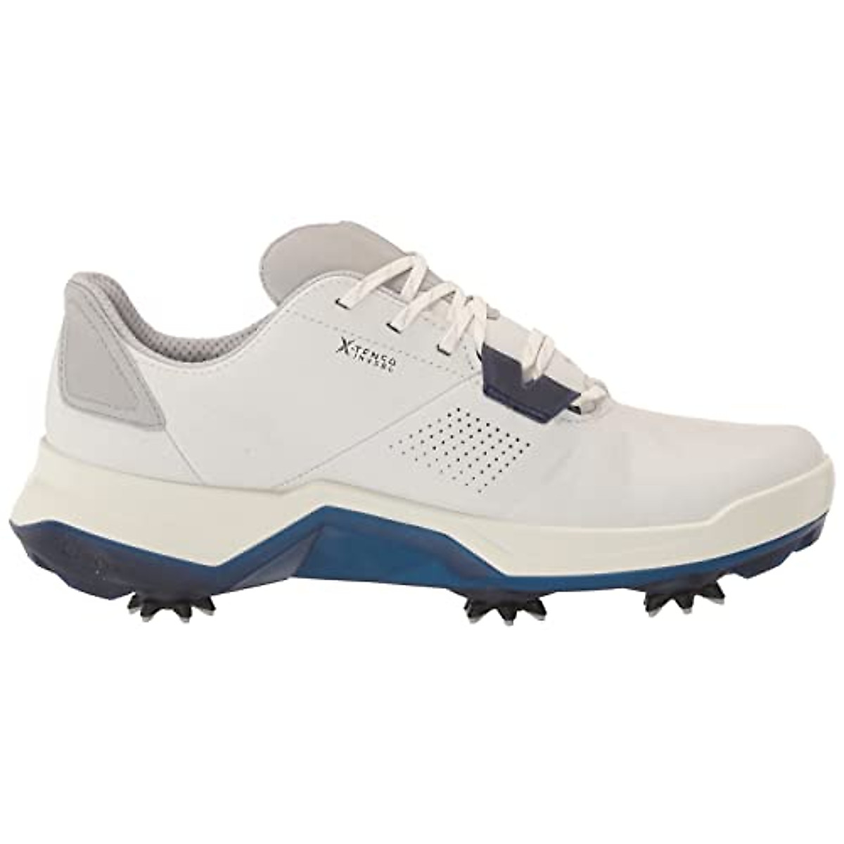 ECCO Men's Biom G5 Gore-TEX Waterproof Golf Shoe, White/Blue Depths, 11-11.5