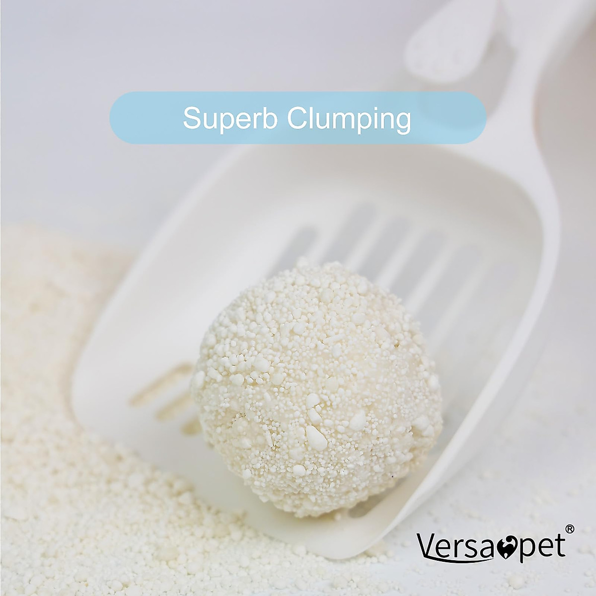 VersaPet Cassava Cat Litter, 100% Plant Based, No Dust, Natural Housebreaking, Superb Clumping, Fragrance-Free, Strong Odor Control - 14lb