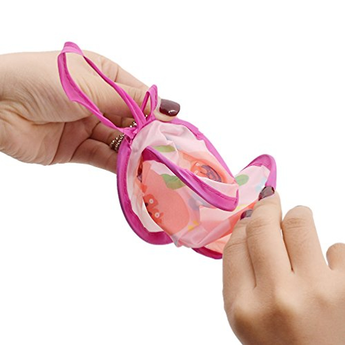 Qlychee Lovely Foldable Round Fan Random Color Handheld Moon-Shaped Fan Decoration Gift 1 Pc