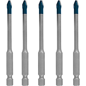Bosch Professional 5X Expert HEX-9 HardCeramic Drill Bit Set (Ø 5 mm, Accessories Rotary Impact Drill)