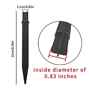 zhuohai 6PCS 8.25 Inch Reinforced Ground Spikes, Solar Lights Spikes ABS Plastic Lights Replacement Stakes, Ideal for Solar Pathway Lights Garden Lights Torch Lights( Inside Diameter of 0.83 Inches)