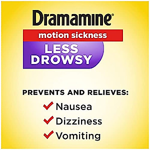 Dramamine All Day Less Drowsy Motion Sickness Relief | 8 Tablets included