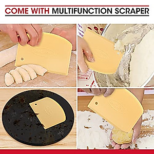 Unicook Non Stick Glazed Pizza Stone 10.25 Inch, Double Sided Pizza Stone for Oven and Grill, Round Baking Stone, Black Ceramic Cooking Stone, Thermal Shock Resistant, Perfect for Pizza, Bread, Cookie