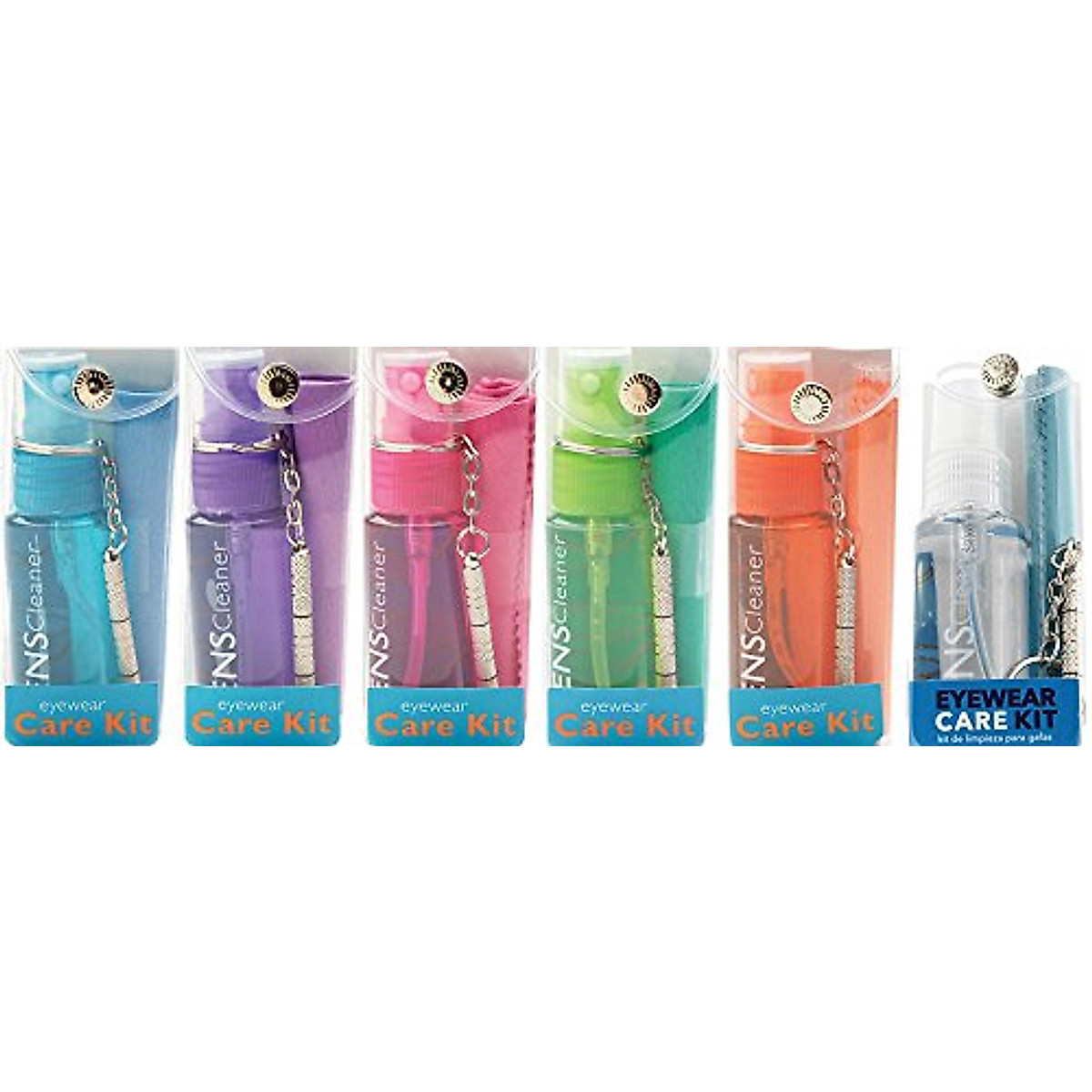 Eyeglass Cleaning & Repair Kit; 1oz Bottle Cleaning Spray, Microfiber Cleaning Cloth, Keychain Screwdriver, Pink