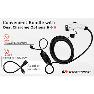 DUOSIDA Level 2 EV Charger – 16A, 25FT Portable J1772 Charging Station | Startway Edition
