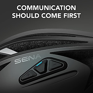 Sena R2X Smart Road Cycling Helmet with Alexa Built-in and Mesh Intercom (Matte White, Large)