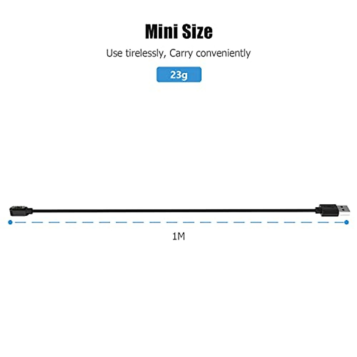Smart Watch Charger for YAMAY VeryFitPro, [ 2-Pack 3.3-Feet ] Replacement Magnetic Watch USB Charging Cable Cord for SW021 SW023 Letsfit ID205L ID205U ID205S SW025 Uwatch 3S 3 2 2S