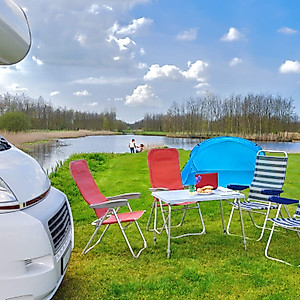 Easiest Beach Tent, Sun Shade Canopy 'Venus': Provide UV Protection for Your Family. Waterproof Shelters For Rain & Pacific Breeze, Easy Up Canopies, Sports Cabana Tents, Roadtrip Sunshade Shack. Blue