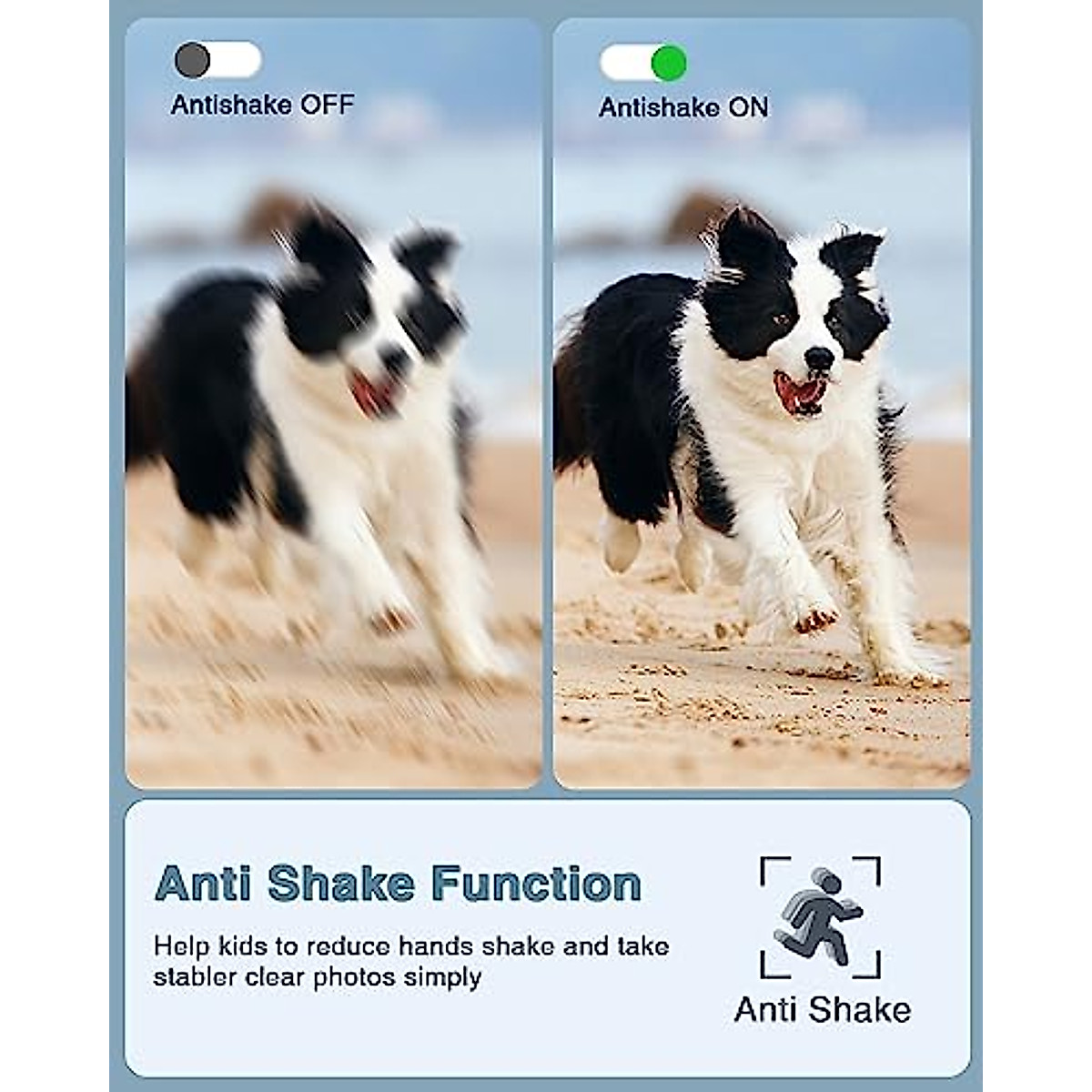 Digital Camera, FHD 1080P Kids Camera with 32GB Card, 2 Batteries, Lanyard, 16X Zoom Anti Shake, 44MP Compact Portable Small Point and Shoot Cameras Gift for Kid Student Children Teens Girl Boy(Black)